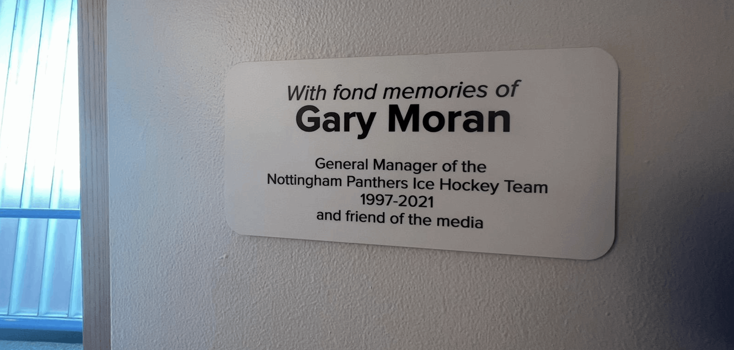 TONIGHT WE REMEMBER GM THE GM - Nottingham Panthers